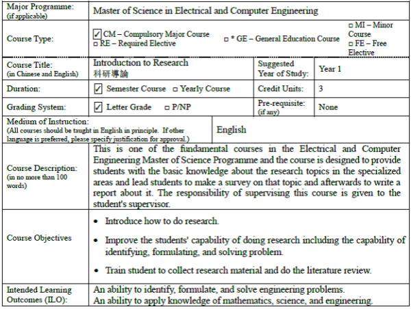 MSc Course List – Faculty of Science and Technology | University of Macau