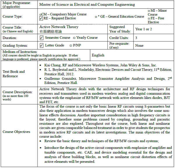 MSc Course List – Faculty of Science and Technology | University of Macau