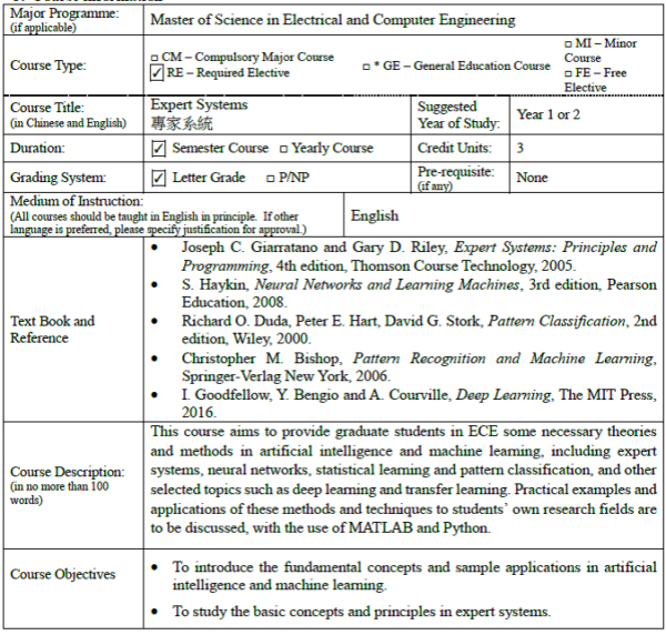 MSc Course List – Faculty of Science and Technology | University of Macau