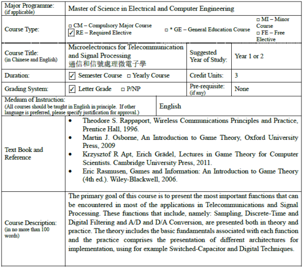 MSc Course List – Faculty of Science and Technology | University of Macau