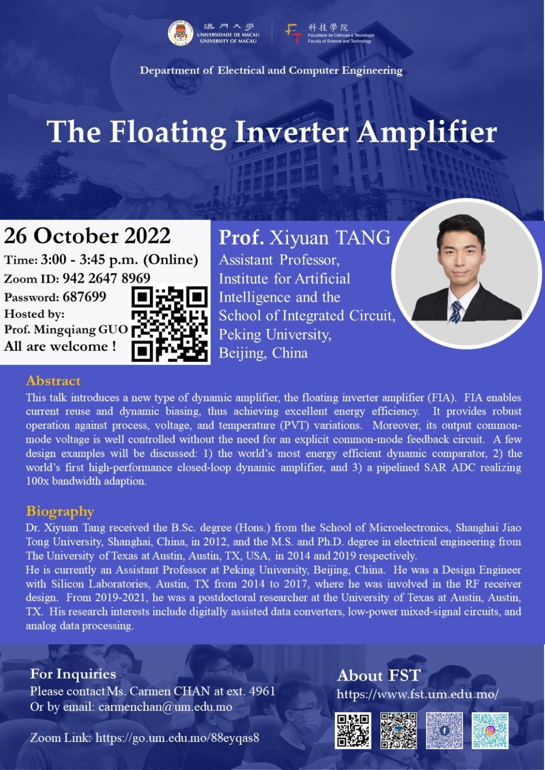 The Floating Inverter Amplifier Speaker: Prof. Xiyuan Tang from Peking ...
