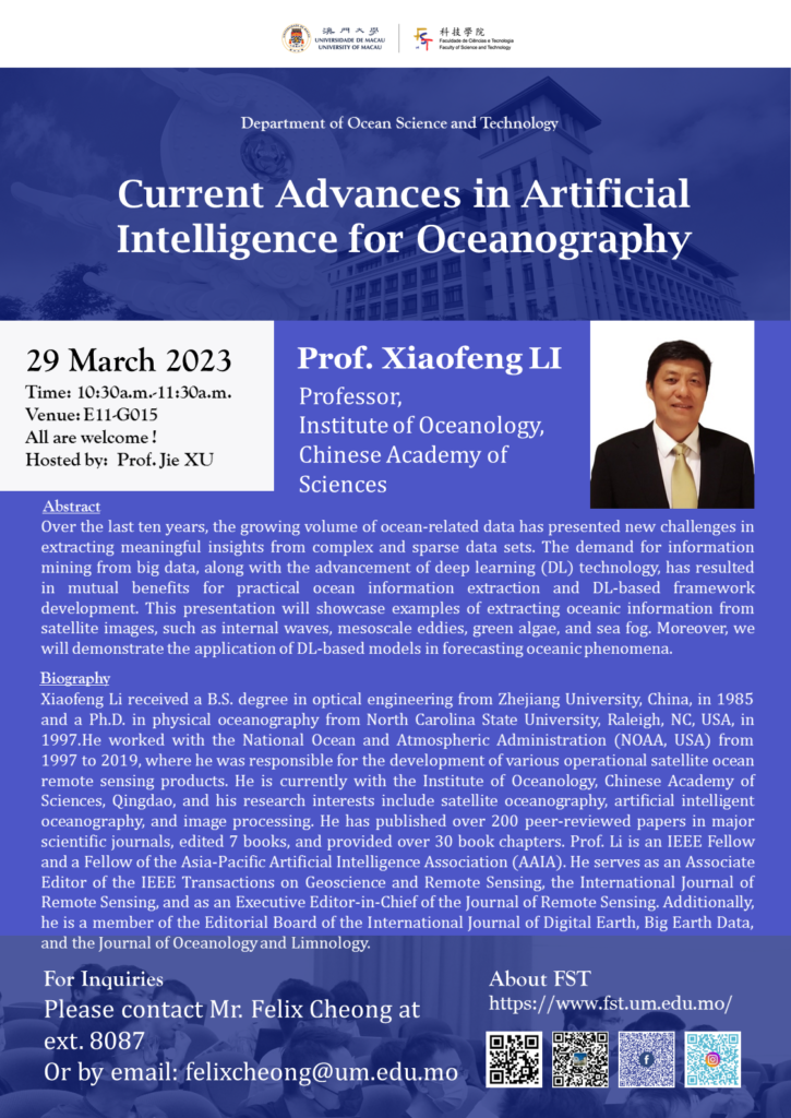 Current Advances in Artificial Intelligence for Oceanography Speaker ...