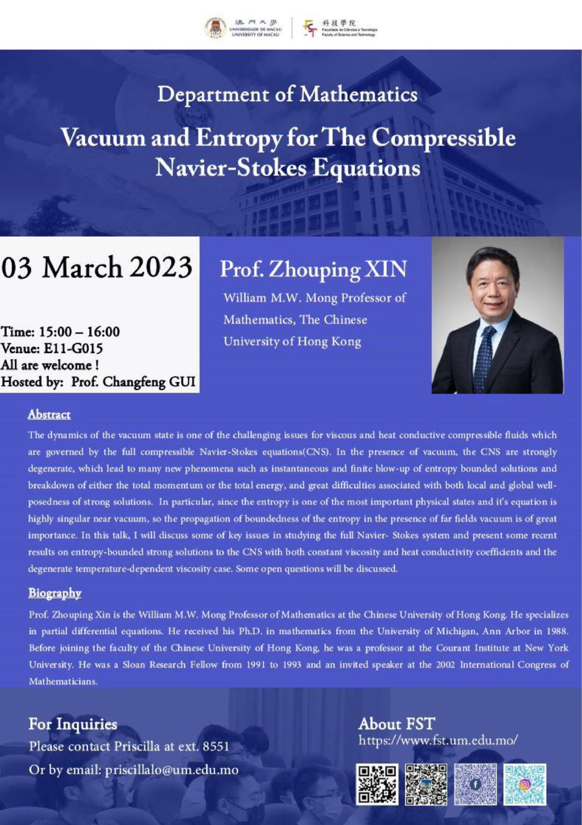 Vacuum and Entropy for The Compressible Nacier-Stokes Equations Prof ...