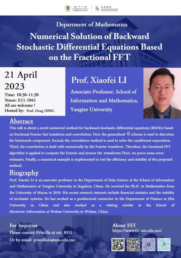 Numerical Solution Of Backward Stochastic Differential Equations Based On The Fractional Fft