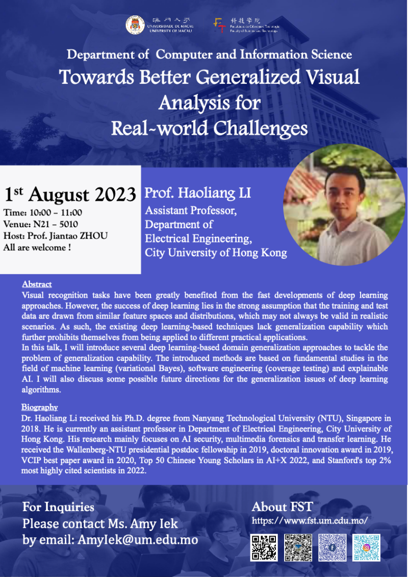 Towards Better Generalized Visual Analysis for Real-world Challenges ...