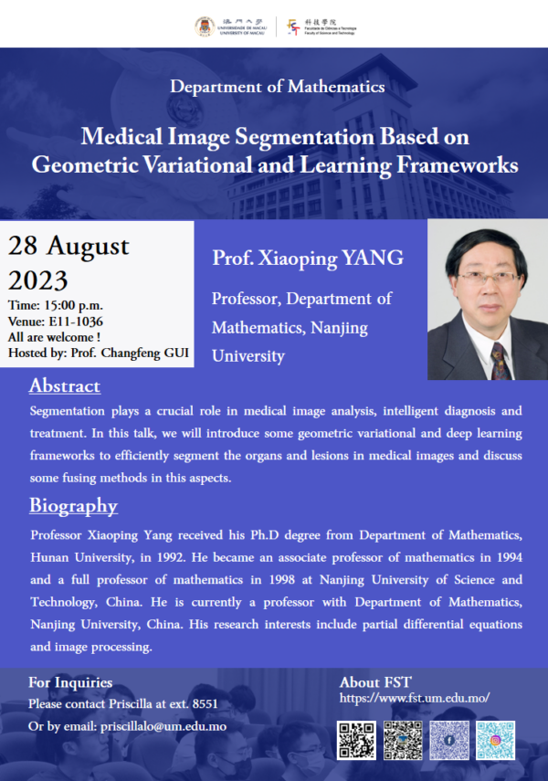 Medical Image Segmentation Based On Geometric Variational And Learning Frameworks Faculty Of