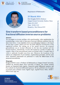 Sine transform based preconditioners for fractional diffusion inverse ...