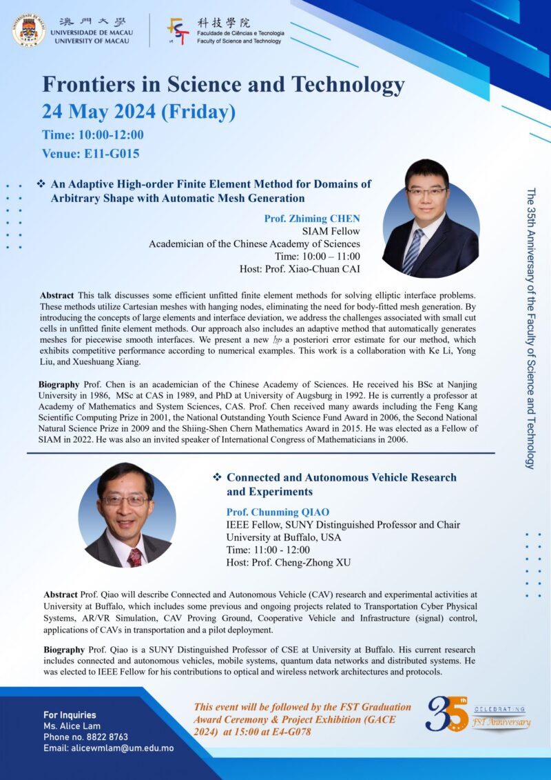 Frontiers in Science and Technology – Faculty of Science and Technology ...