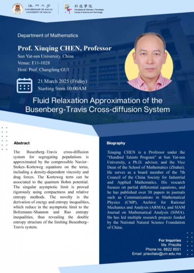 Fluid Relaxation Approximation Of Thebusenberg Travis Cross Diffusion System Faculty Of