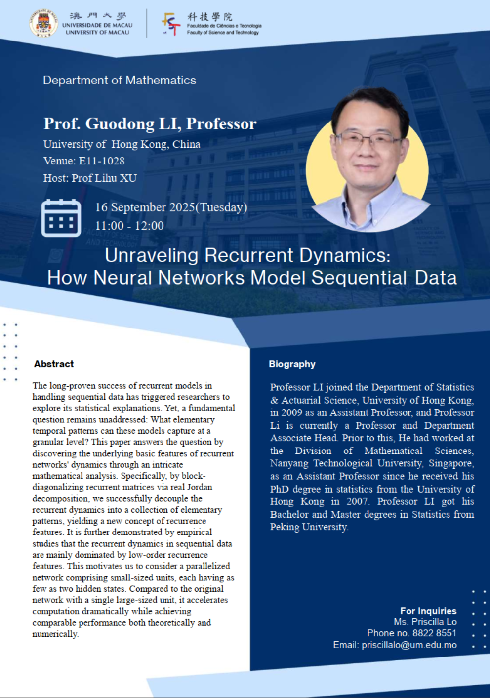 Unraveling Recurrent Dynamics: How Neural Networks Model Sequential Data – Faculty of Science ...