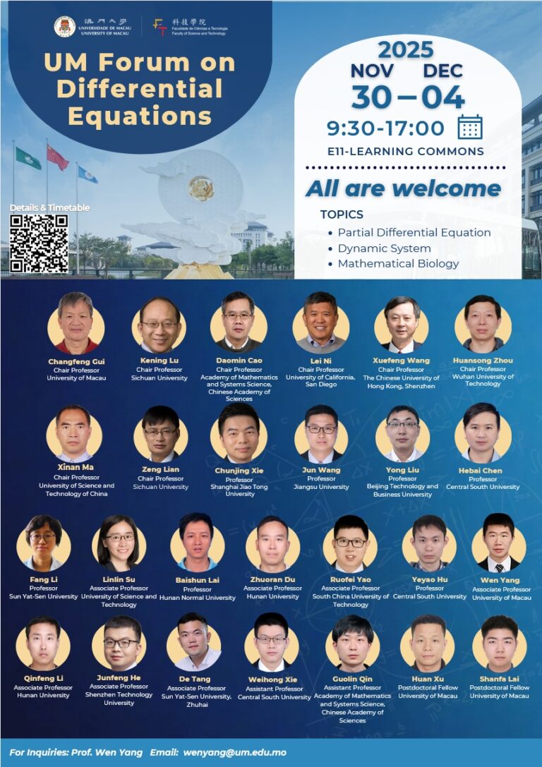 UM Forum on Differential Equations – Faculty of Science and Technology ...