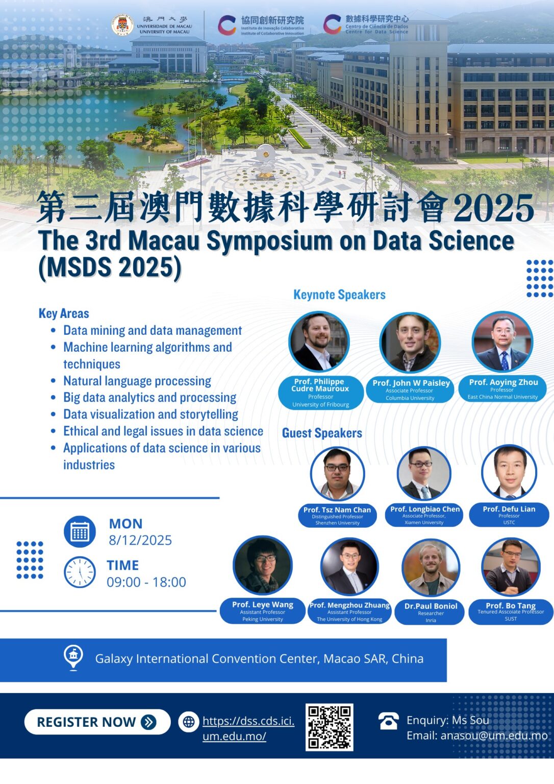 The 3rd Macau Symposium on Data Science (MSDS 2025) 第三屆澳門數據科學研討會 2025 – Faculty of Science and ...