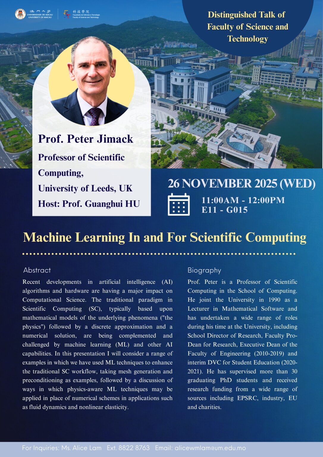 FST Distinguished Talk – Machine Learning In and For Scientific ...
