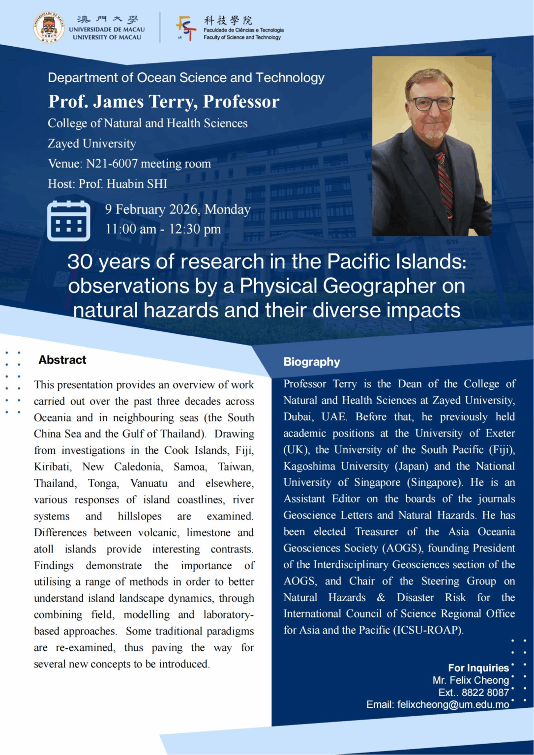 30 years of research in the Pacific Islands: observations by a Physical ...