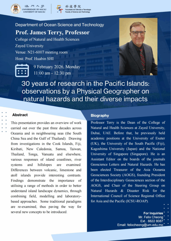 30 years of research in the Pacific Islands: observations by a Physical ...