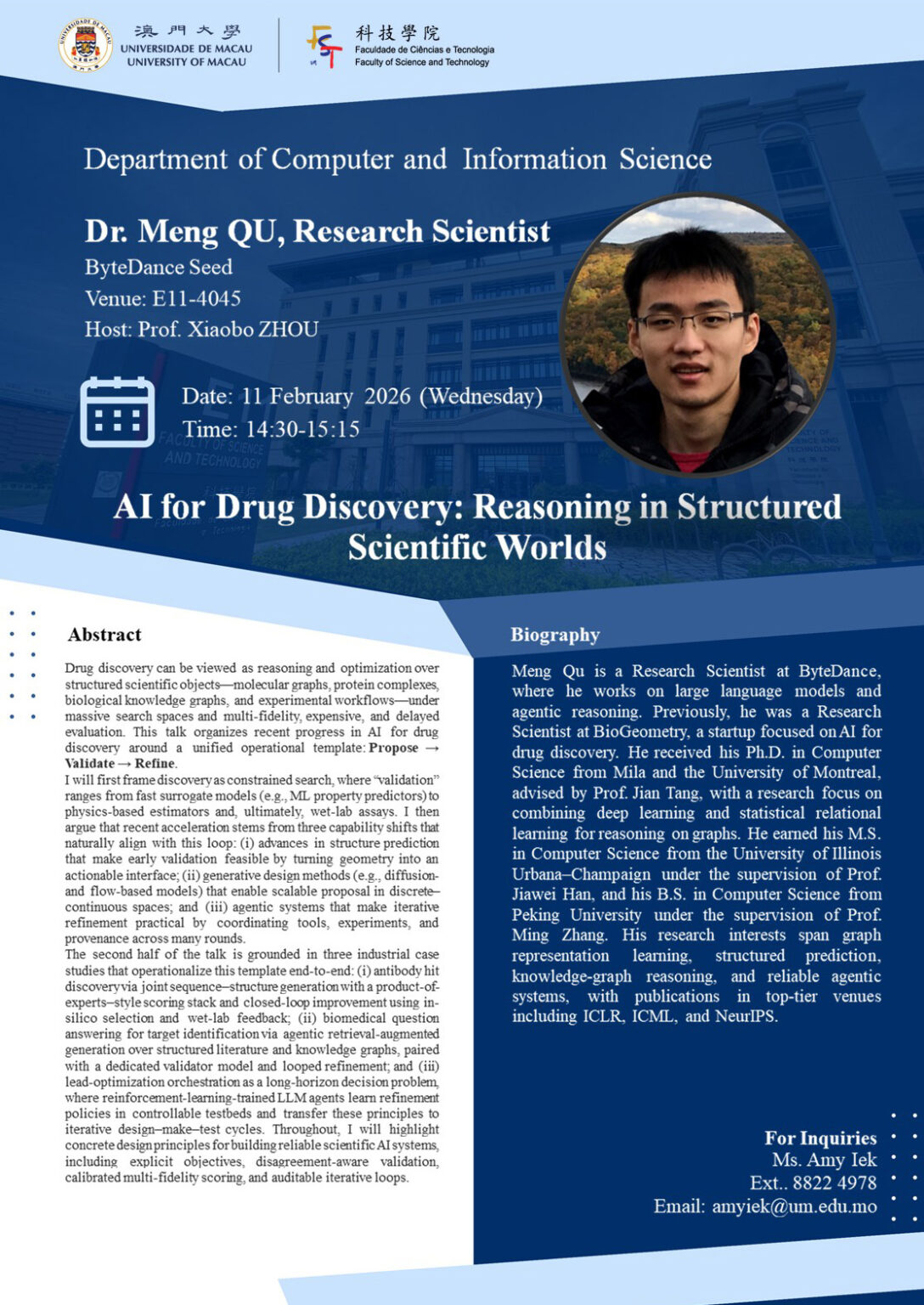 AI for Drug Discovery: Reasoning in Structured Scientific Worlds ...