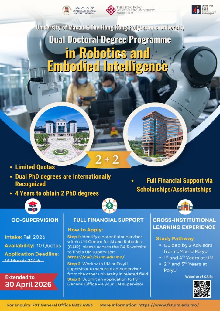 Dual Doctoral Degree Programme in Robotics and Embodied Intelligence ...
